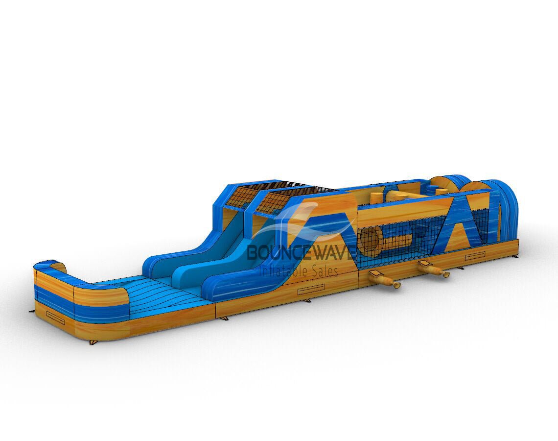 46ft Fire Island Flash Hybrid Inflatable Obstacle Course