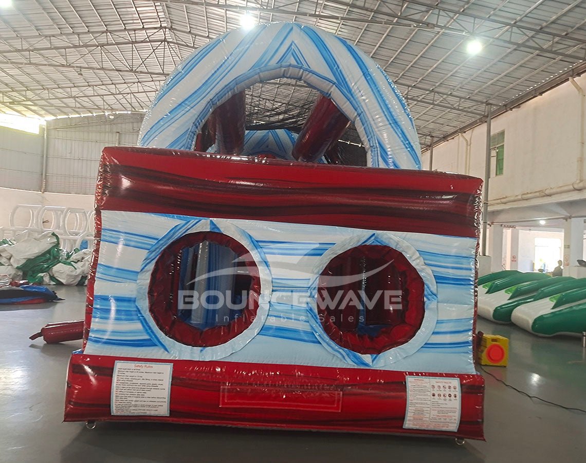 53ft XL Crimson Bay Commercial Hybrid Inflatable Obstacle Course