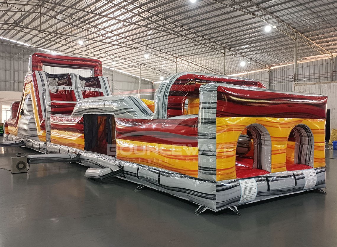 62ft Fire Island 2-Piece Wet/Dry Inflatable Obstacle Course