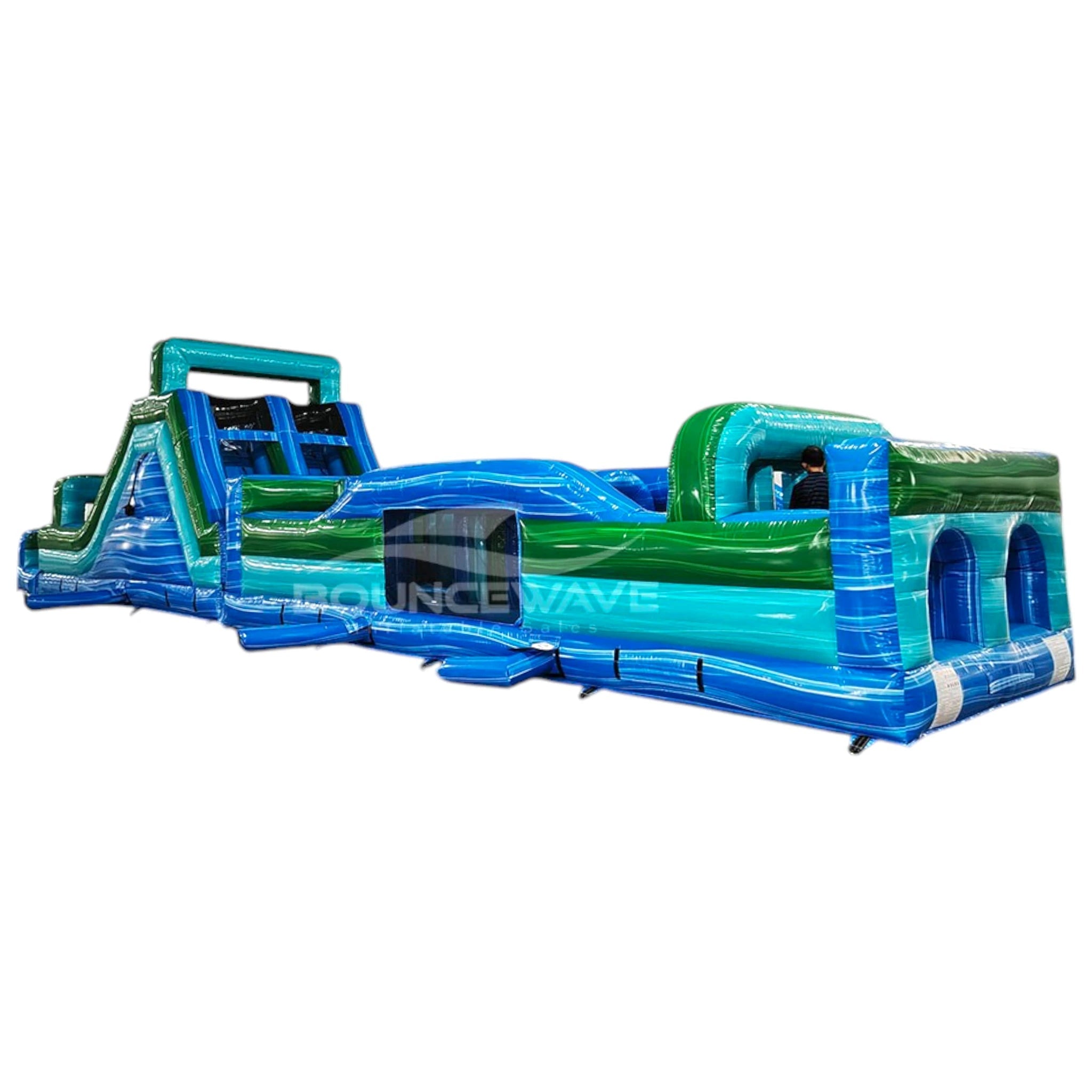 62ft Island Drop 2-Piece Wet/Dry Inflatable Obstacle Course