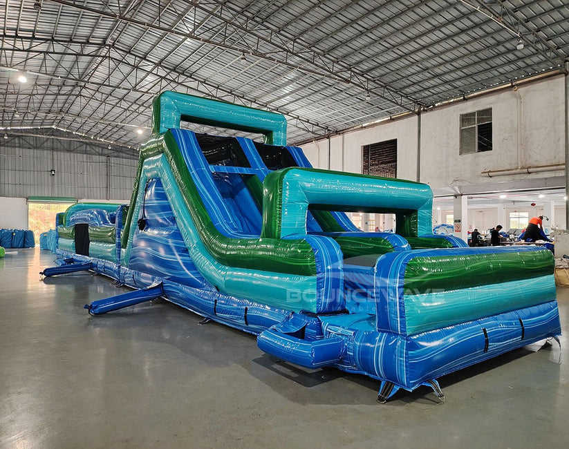 62ft Island Drop 2-Piece Wet/Dry Inflatable Obstacle Course