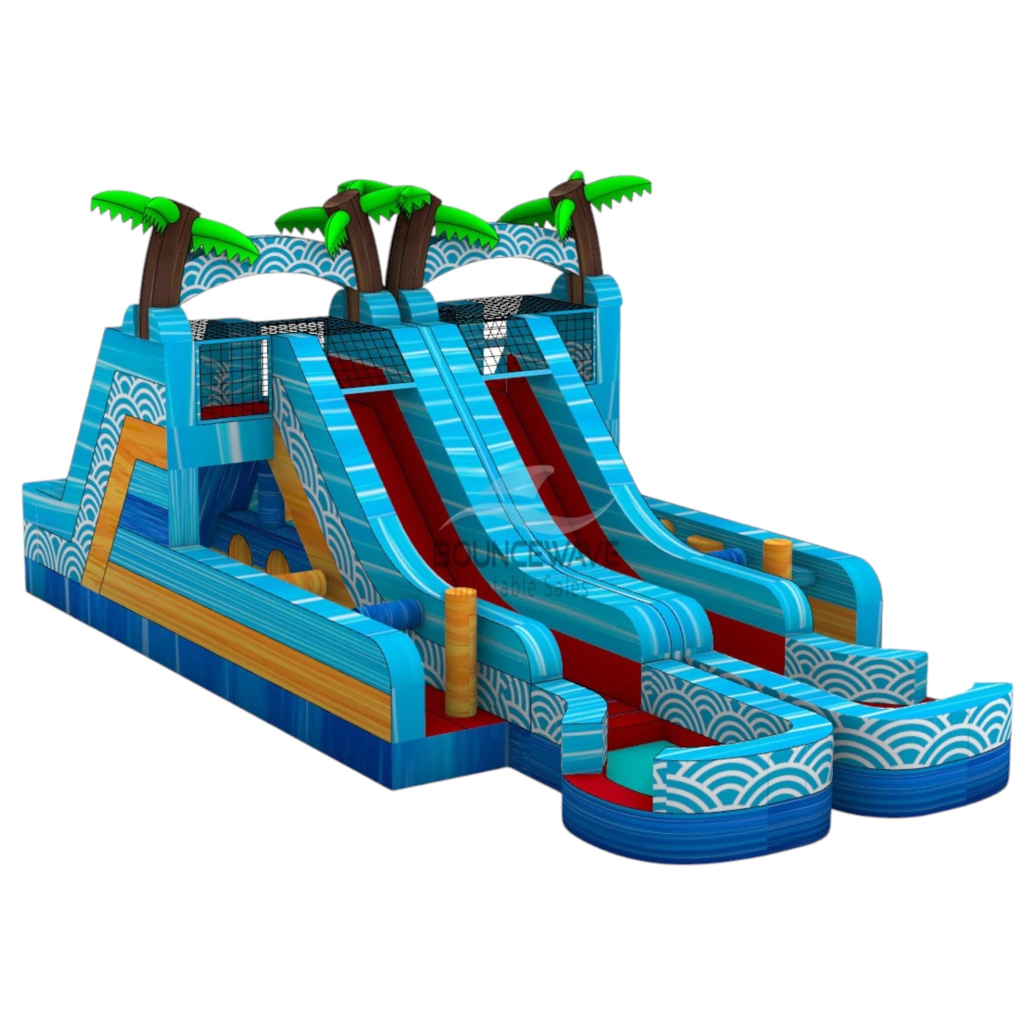 Akua Falls Double Dash Splash Inflatable Wet-Dry Obstacle Course
