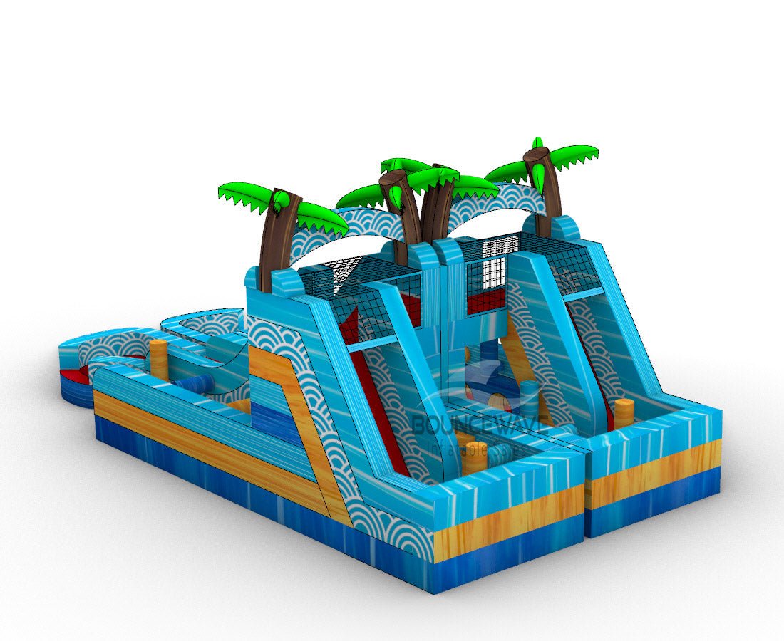 Akua Falls Double Dash Splash Inflatable Wet-Dry Obstacle Course