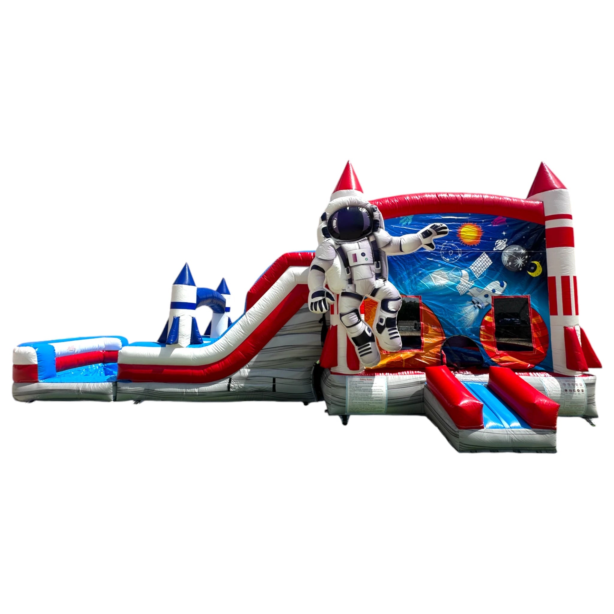 Astronaut Dual Lane Bounce House with Slide (Wet/Dry)