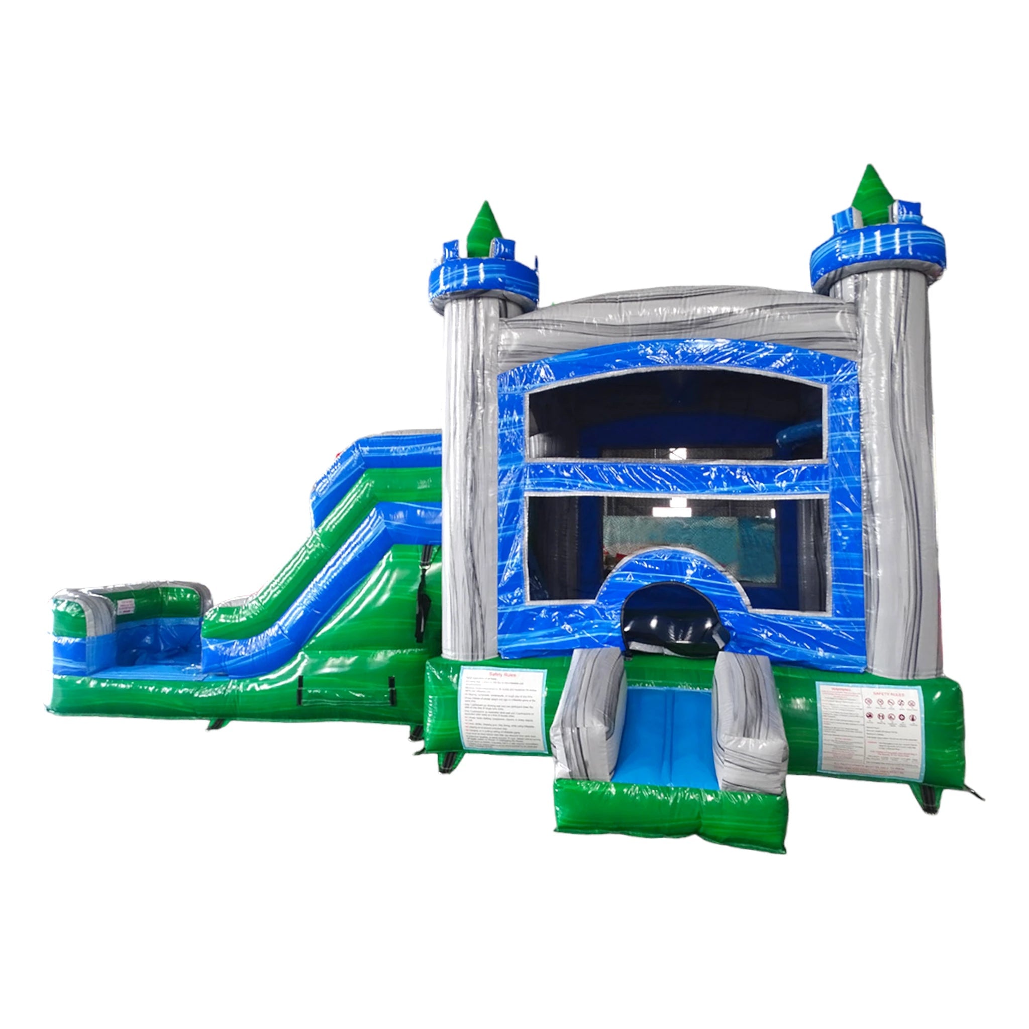 Euro Green Gush Econo Bounce House with Slide (Wet/Dry)