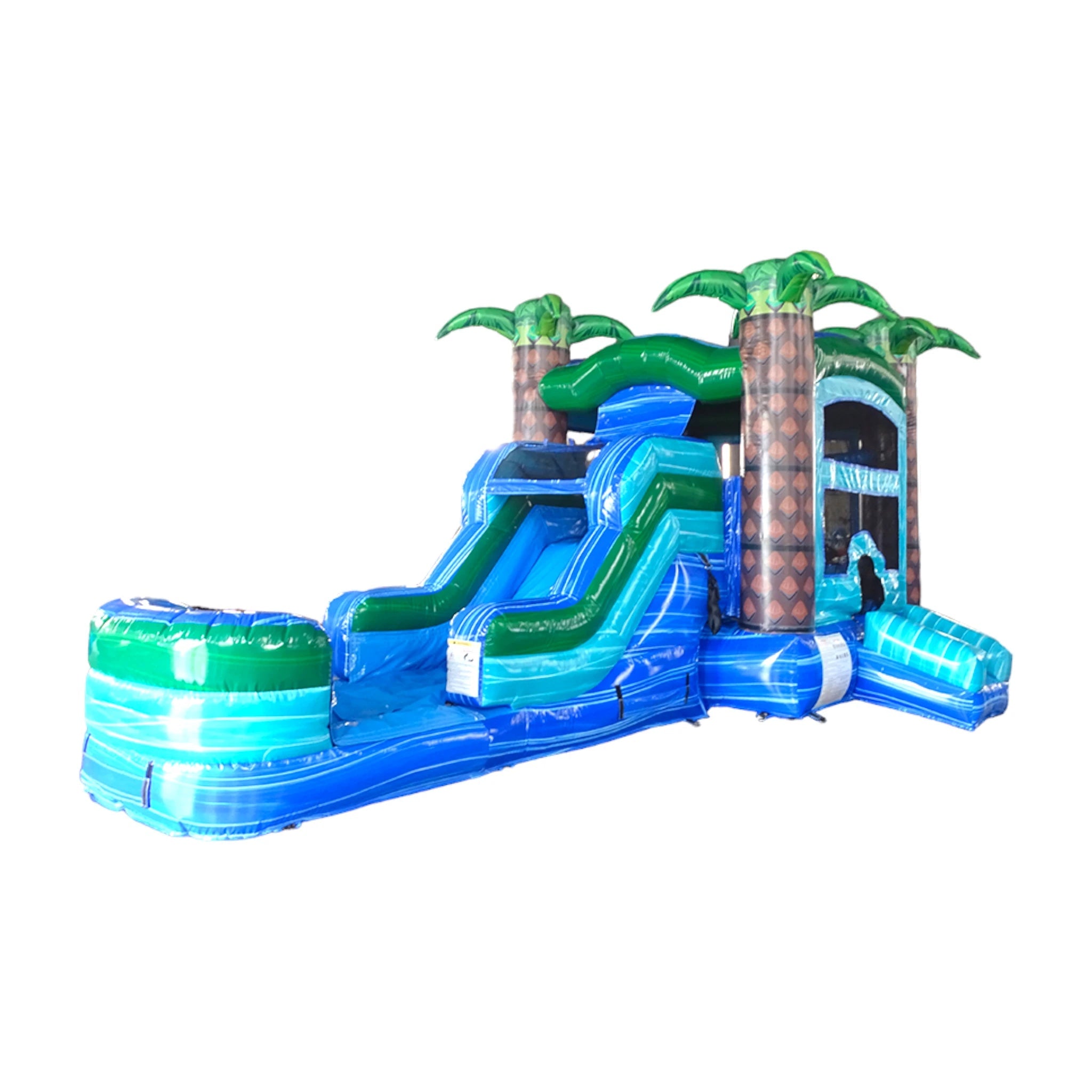 Island Drop Econo Bounce House with Slide (Wet/Dry)