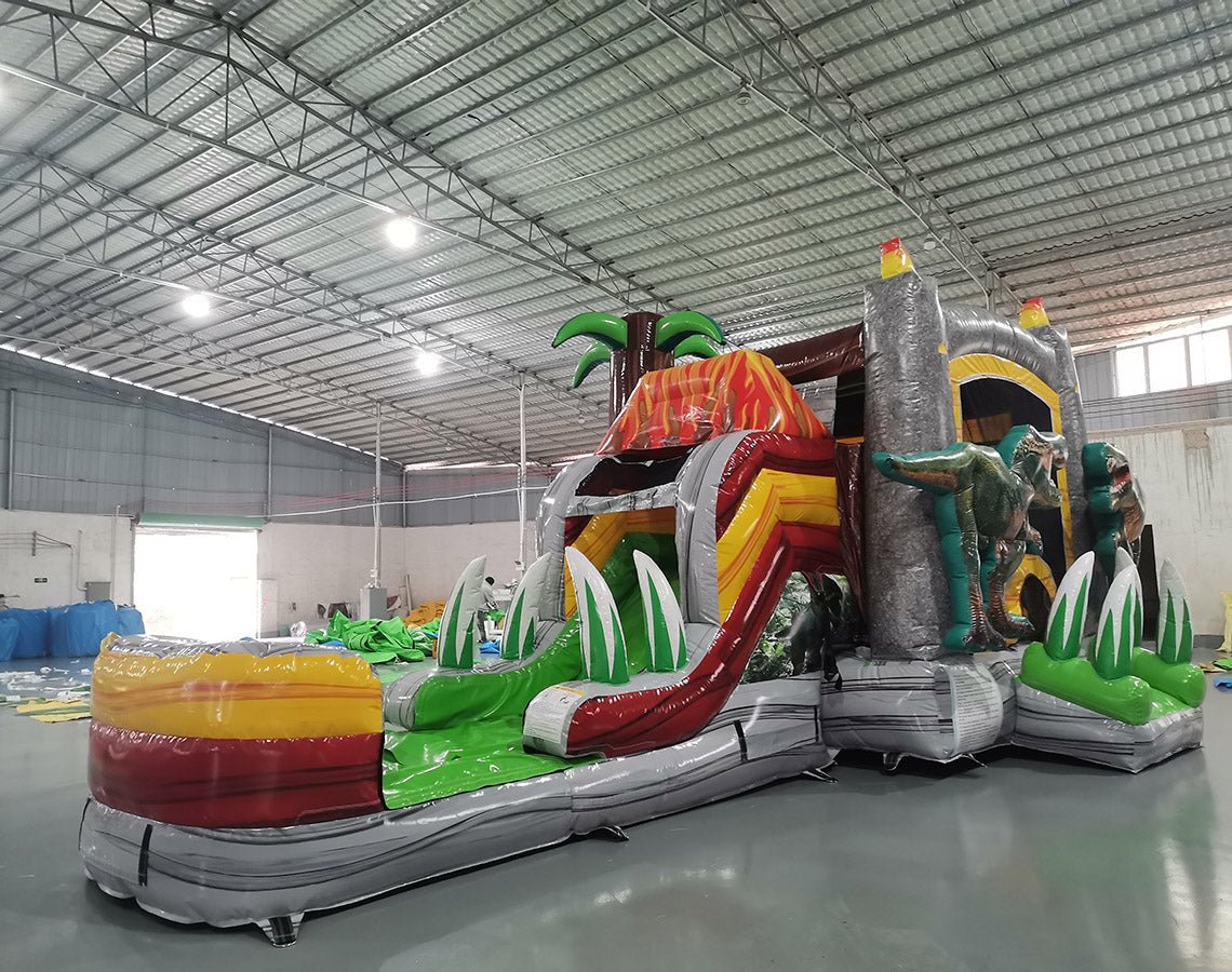 Lava Raptor Econo Bounce House with Slide (Wet/Dry)