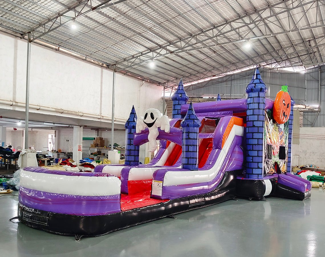 Spooky Splash Halloween Dual Lane Bounce House with Slide (Wet/Dry)