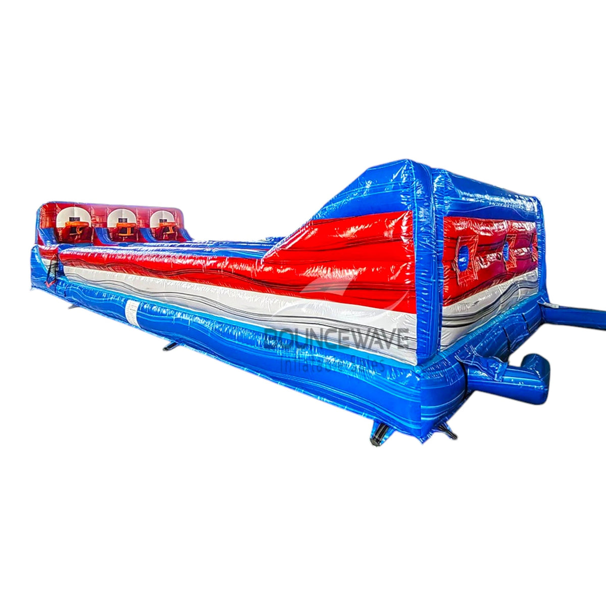 Triple Lane Bungee Run Commercial Interactive Inflatable Game